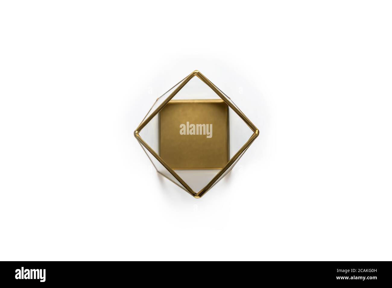 Container for decor on white background top view Stock Photo - Alamy