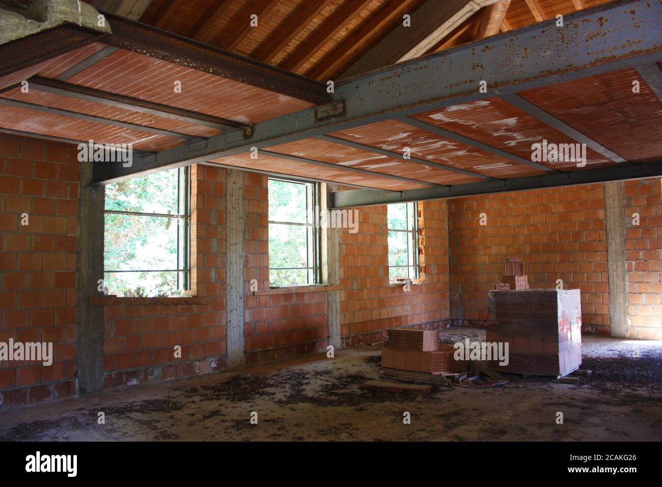 Open Beam Ceiling Construction Exposed Ceiling Beams Creating A Rustic
