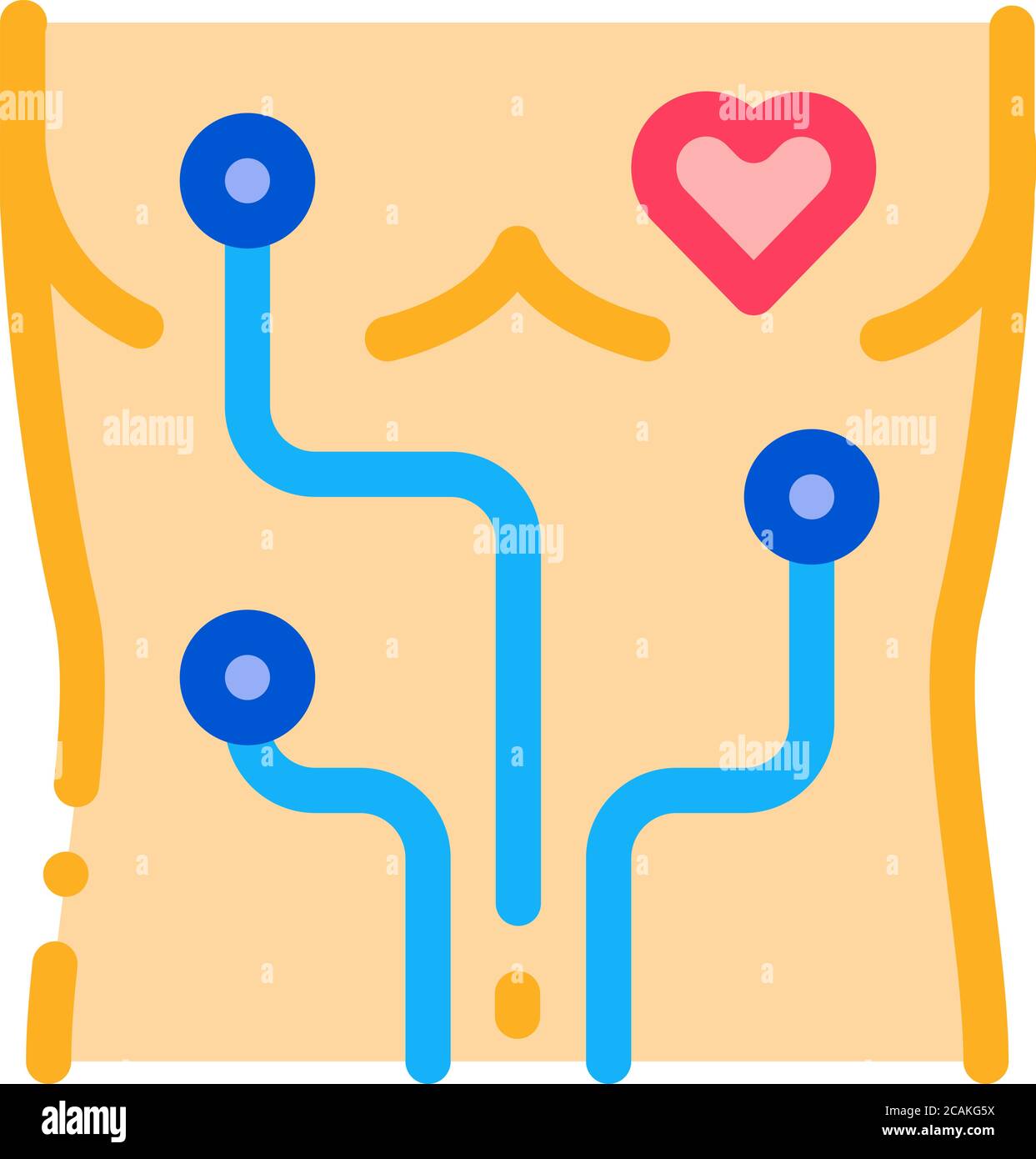 heart examination device icon vector outline illustration Stock Vector ...