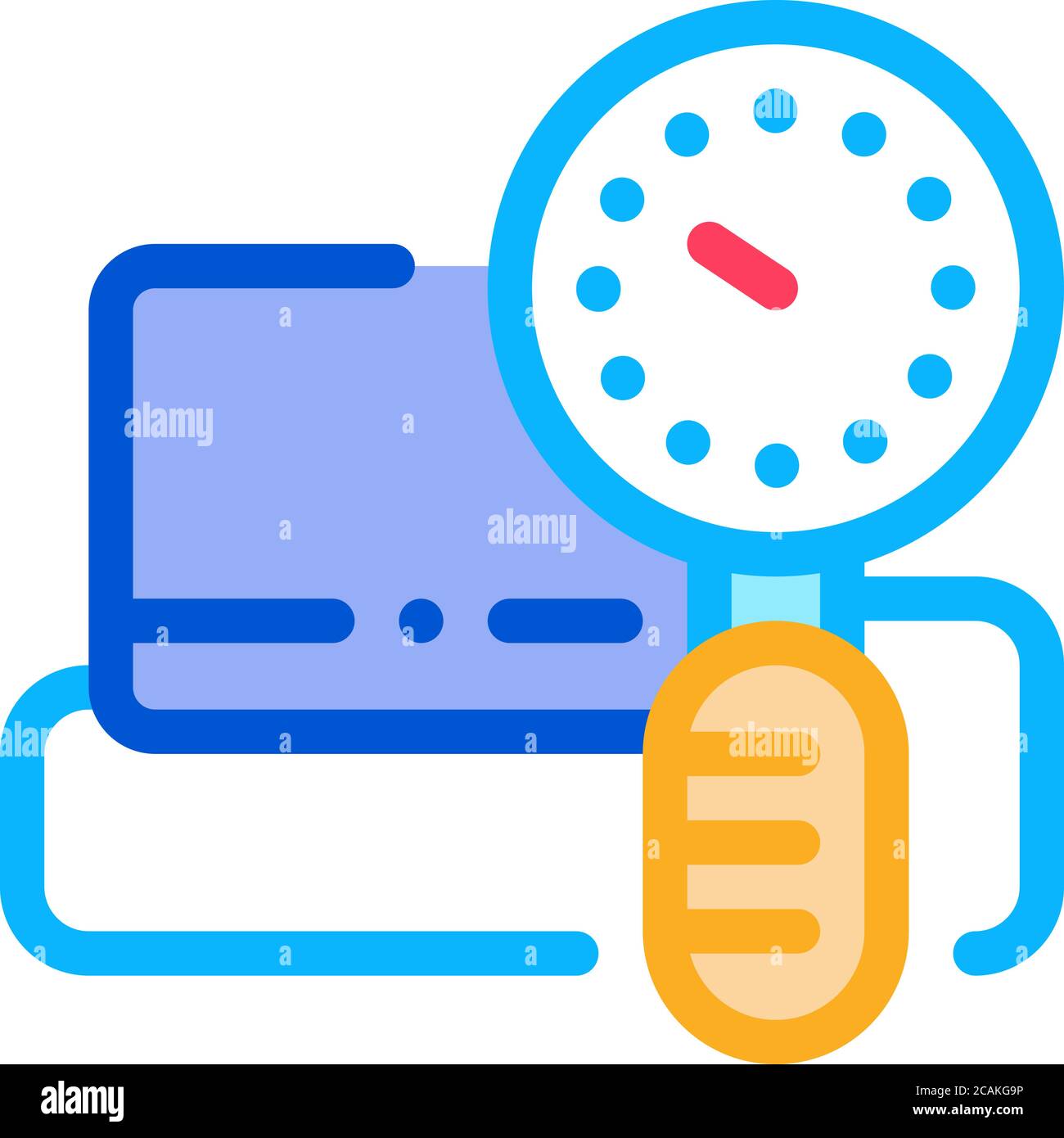blood pressure measuring icon vector outline illustration Stock Vector ...