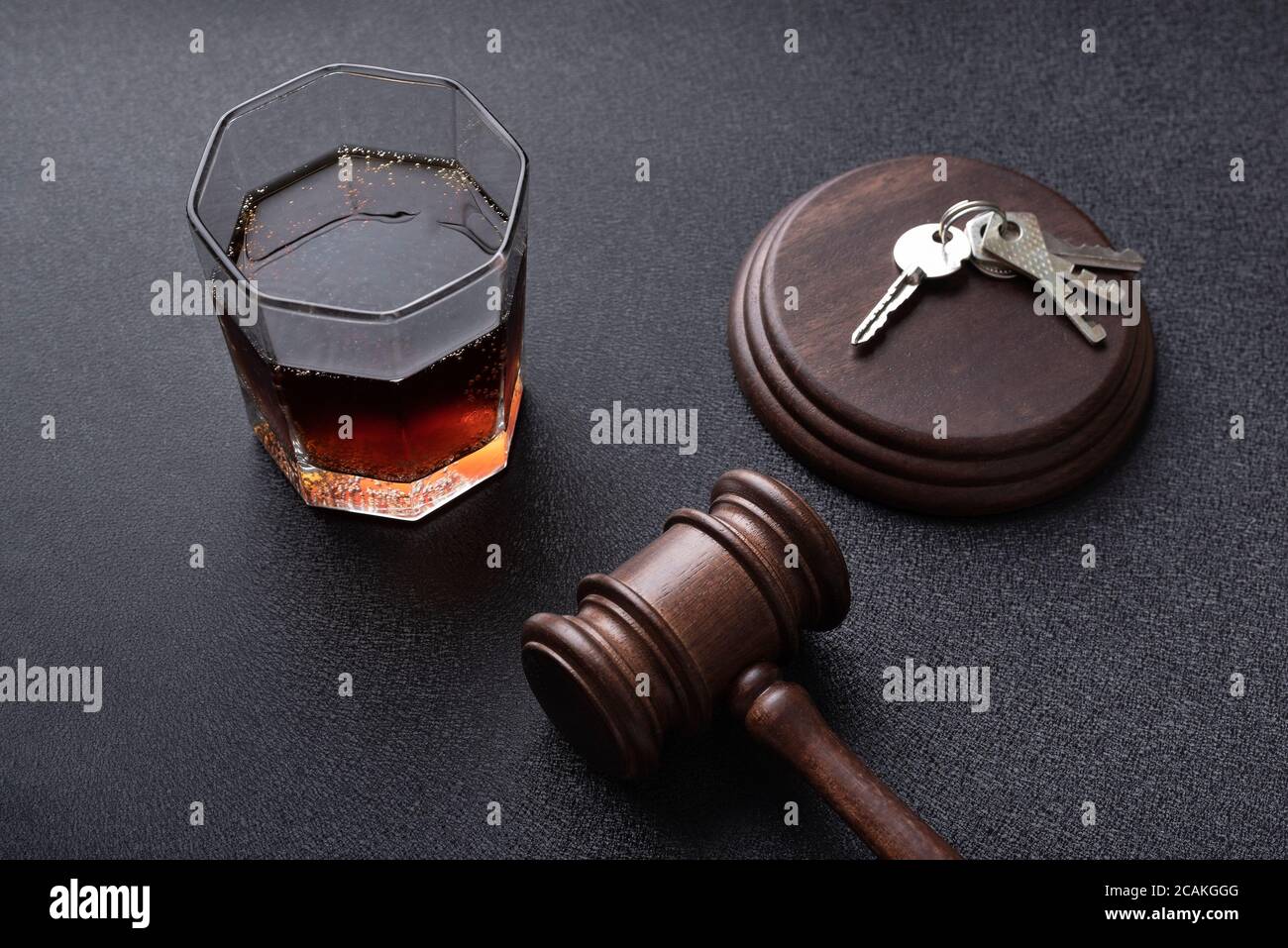 Judges hammer and alcohol liquor. Concept for drink driving. Justice ...