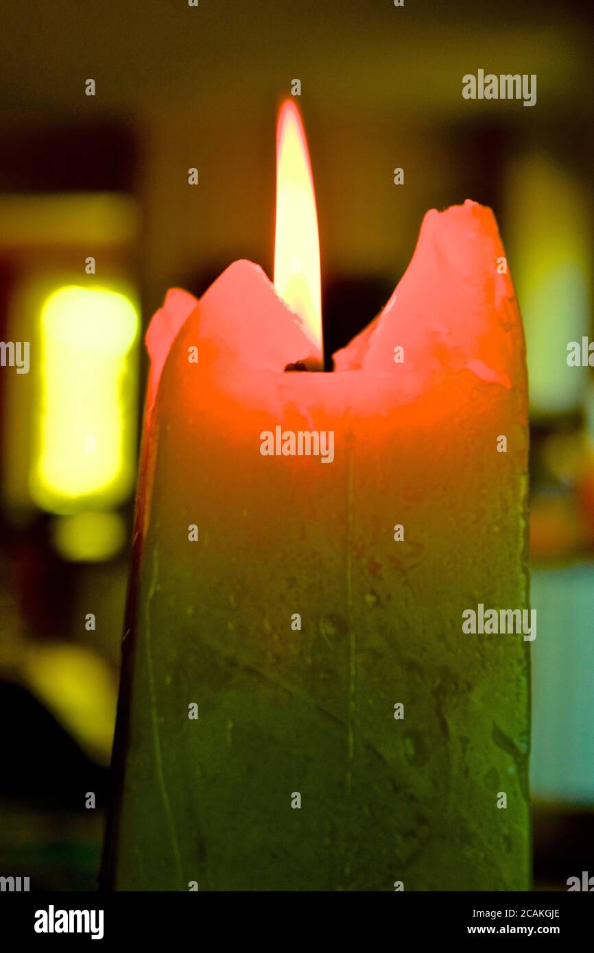 Candle melting melted wax hi-res stock photography and images - Alamy