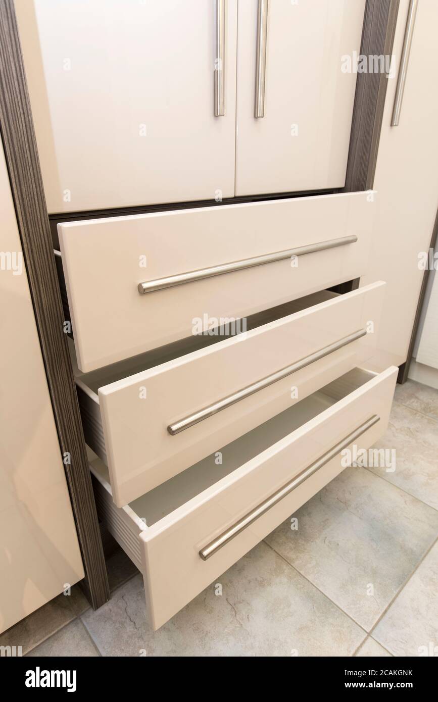 White open wardrobe draws Stock Photo - Alamy