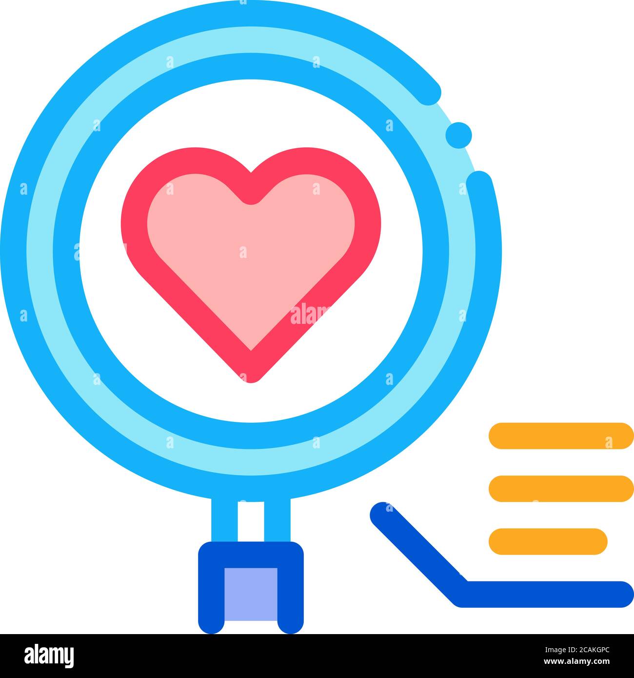 heart research icon vector outline illustration Stock Vector Image ...