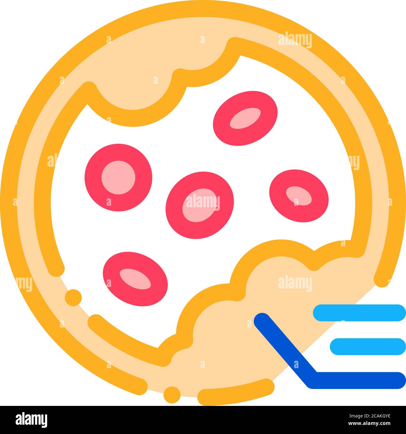 blockage of blood vessels icon vector outline illustration Stock Vector ...