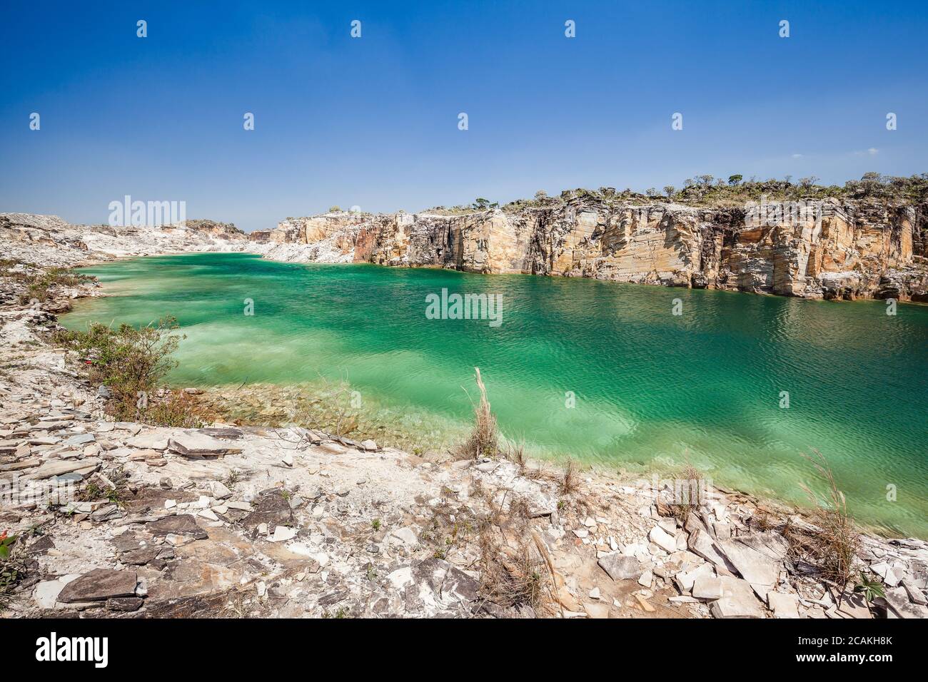 Blue Lagoon Quarry at Serra da Canastra National Park - Minas Gerais ...