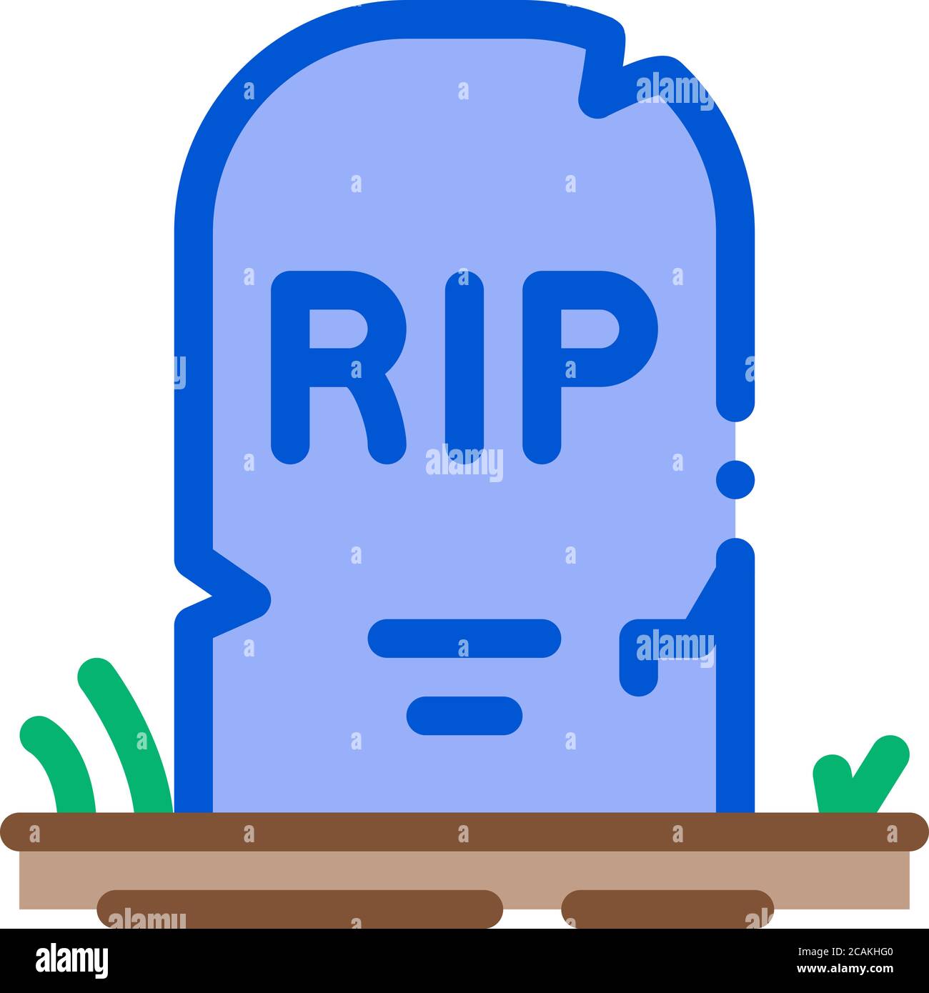 halloween rip tombstone icon vector outline illustration Stock Vector ...