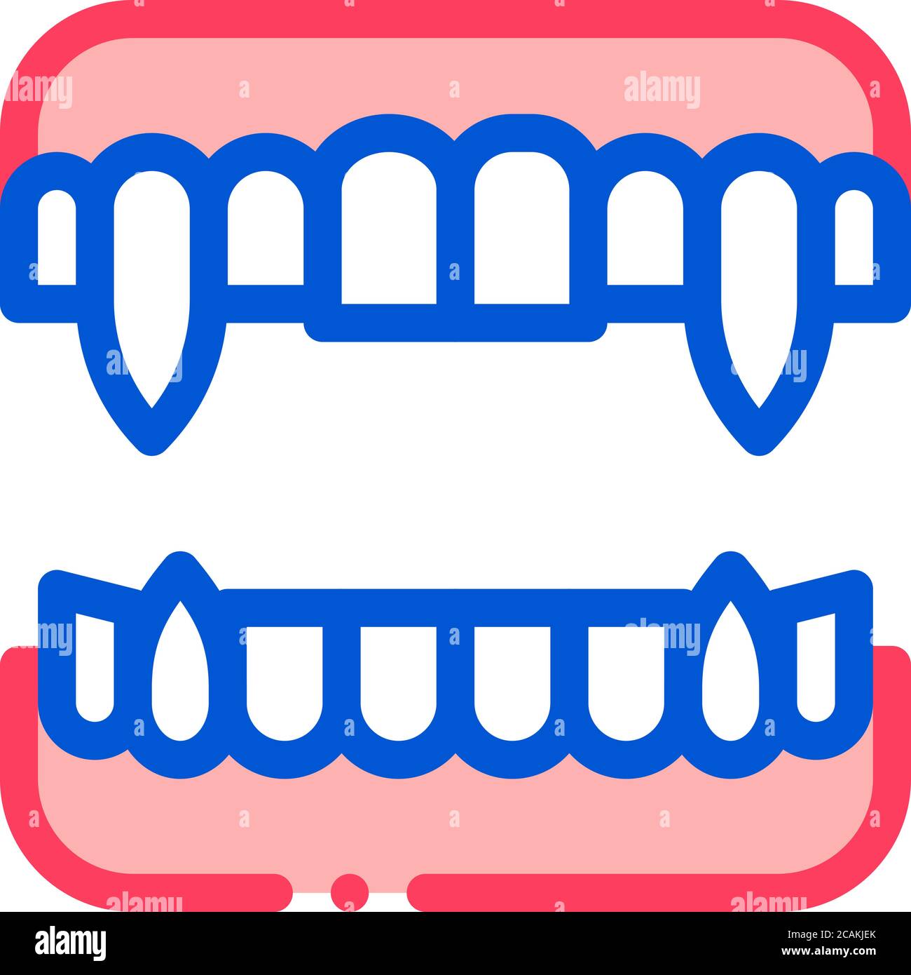 halloween fangs icon vector outline illustration Stock Vector Image ...
