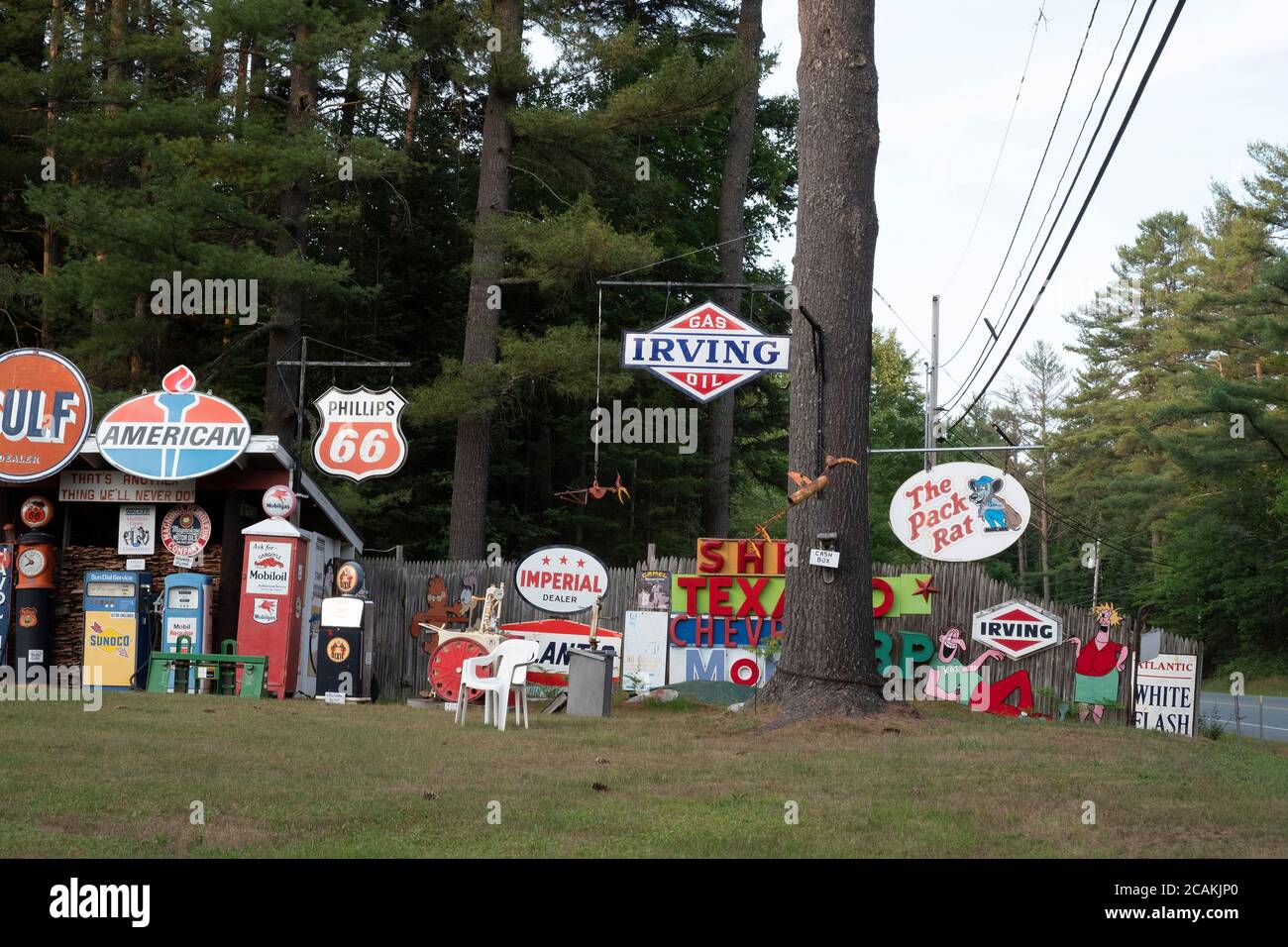 Antique Gas Pumps And Signs