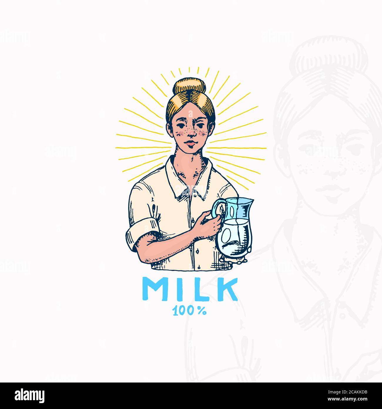 Milkmaid Stock Vector Images - Alamy