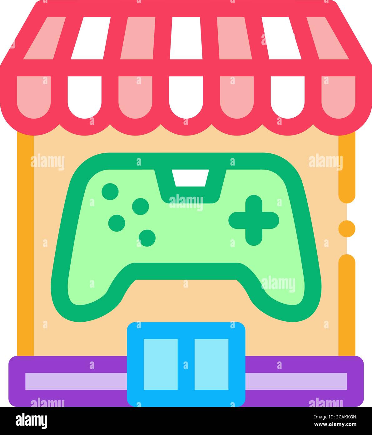 game shop icon vector outline illustration Stock Vector Image & Art - Alamy