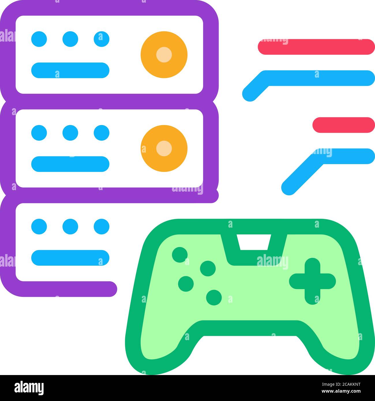 game main menu icon vector outline illustration Stock Vector Image ...