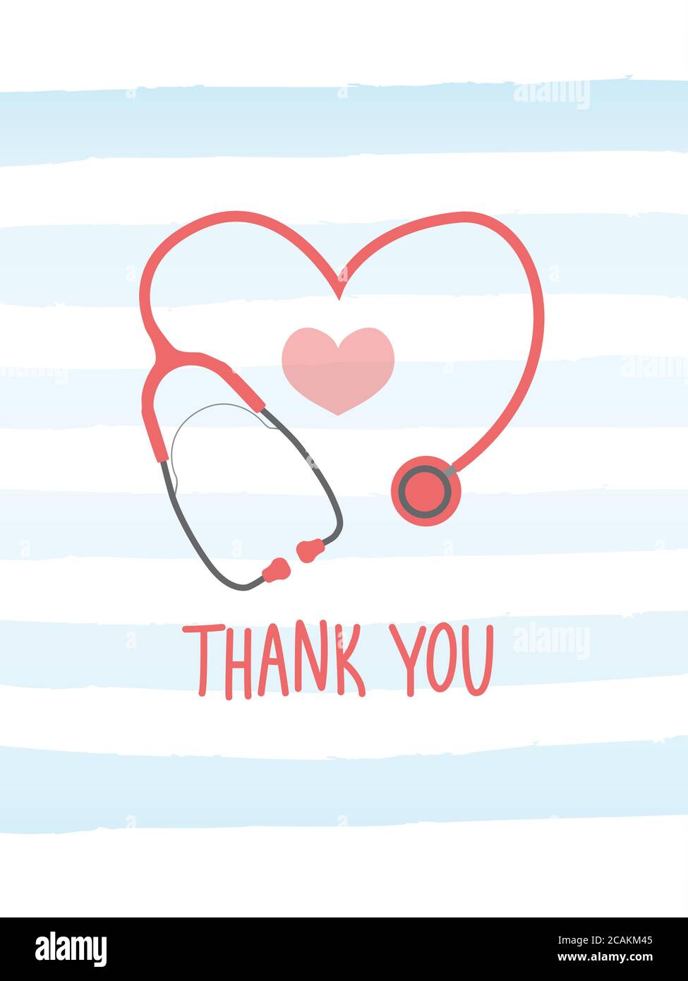 Simple vector Thank You appreciation card to the healthcare workers ...