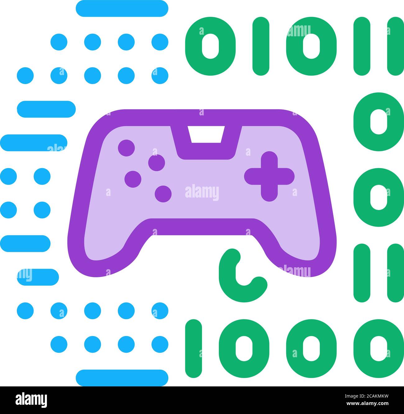 game development binary code icon vector outline illustration Stock ...