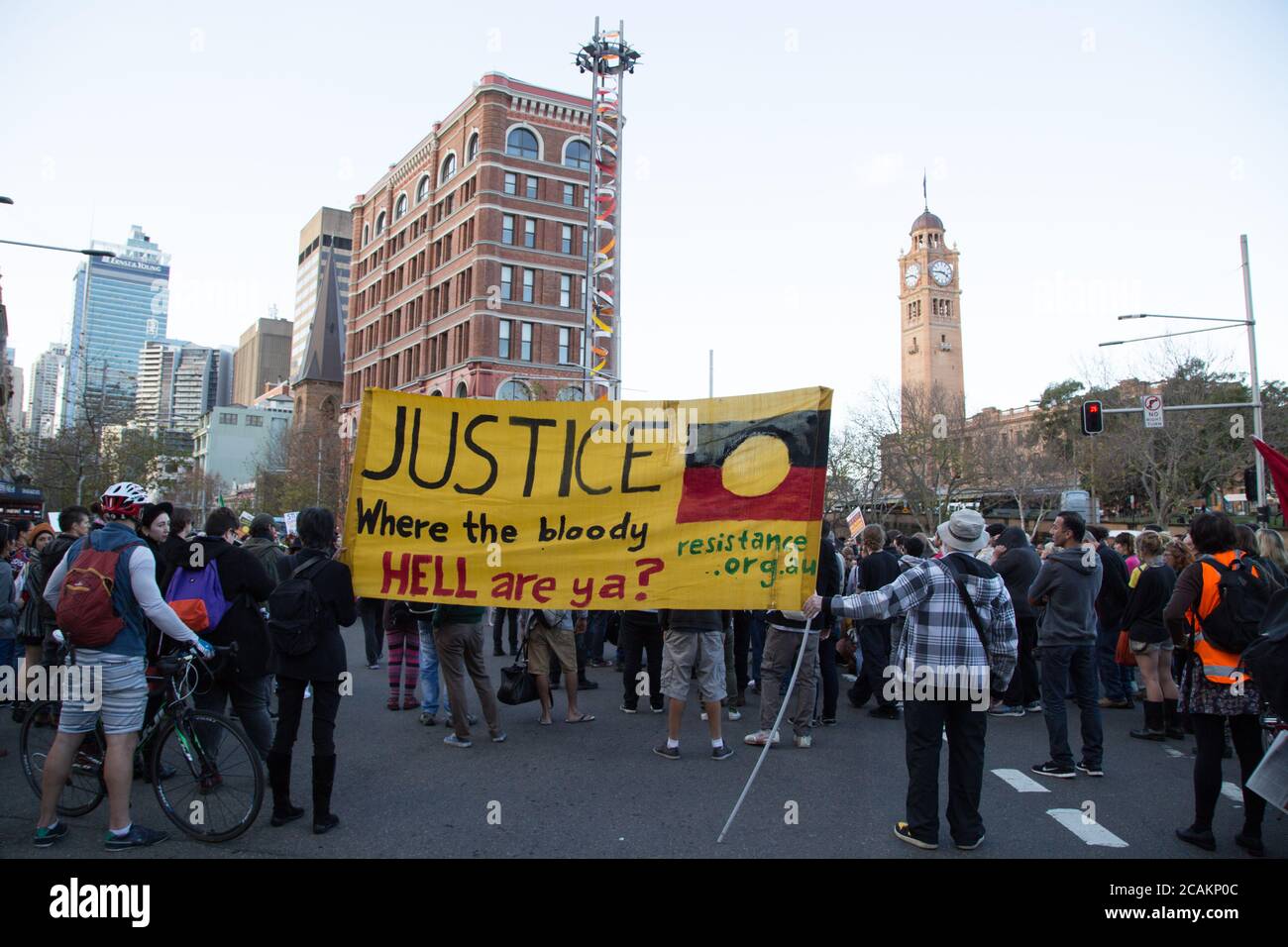 Protesters marched from the Town Hall to the Aboriginal Tent Embassy in ...