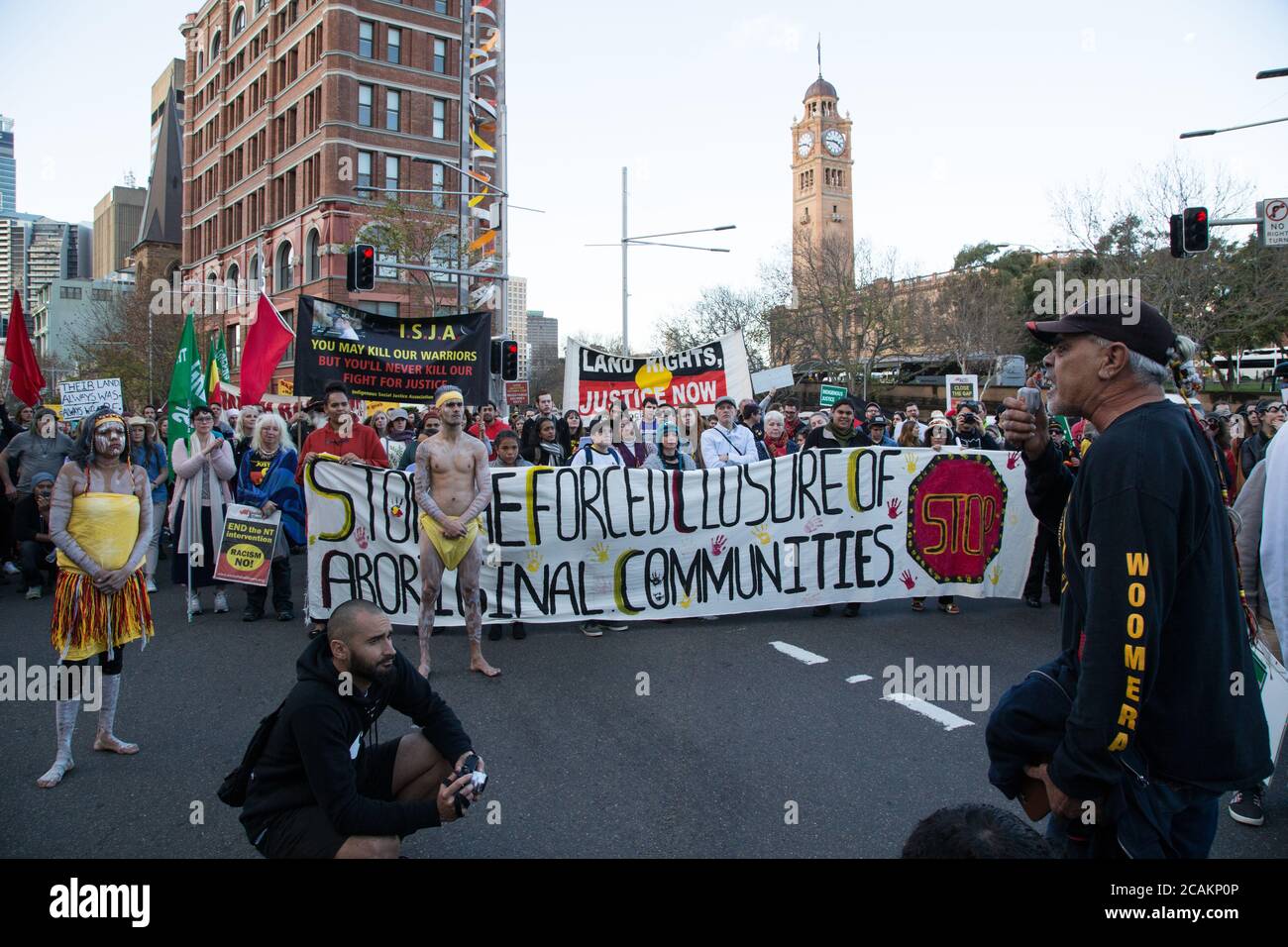 Protesters marched from the Town Hall to the Aboriginal Tent Embassy in ...