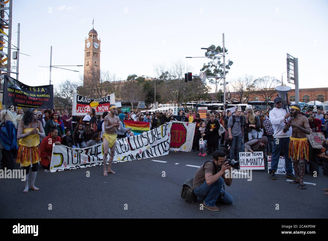 Stop the forced closure of aboriginal communities hi-res stock ...