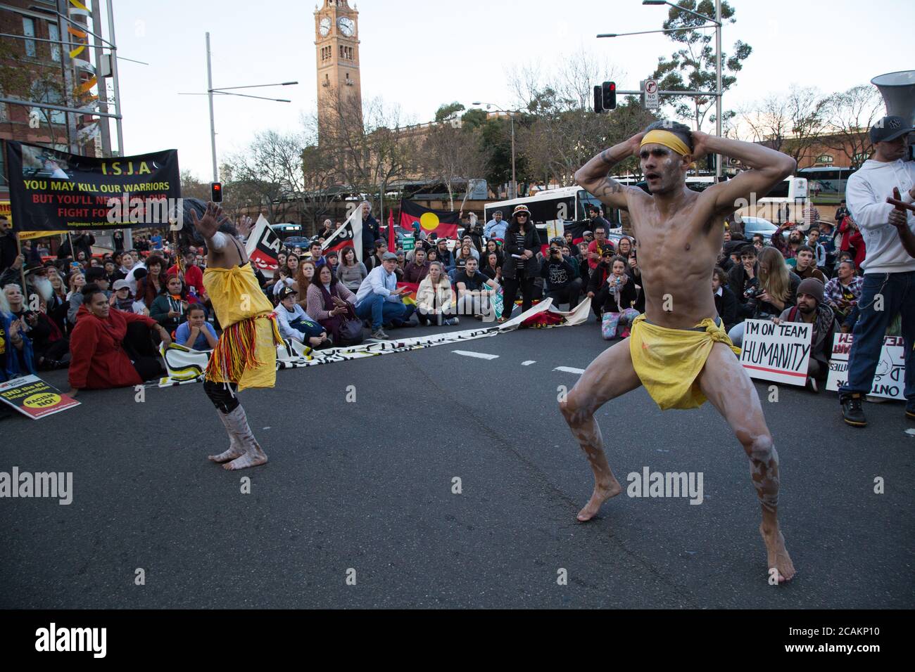 Protesters marched from the Town Hall to the Aboriginal Tent Embassy in ...