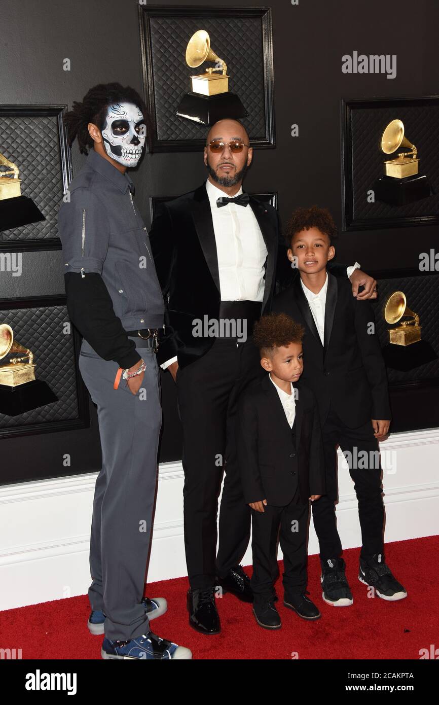 LOS ANGELES - JAN 26: Prince Nasir Dean, Swizz Beatz, Genesis Ali Dean ...