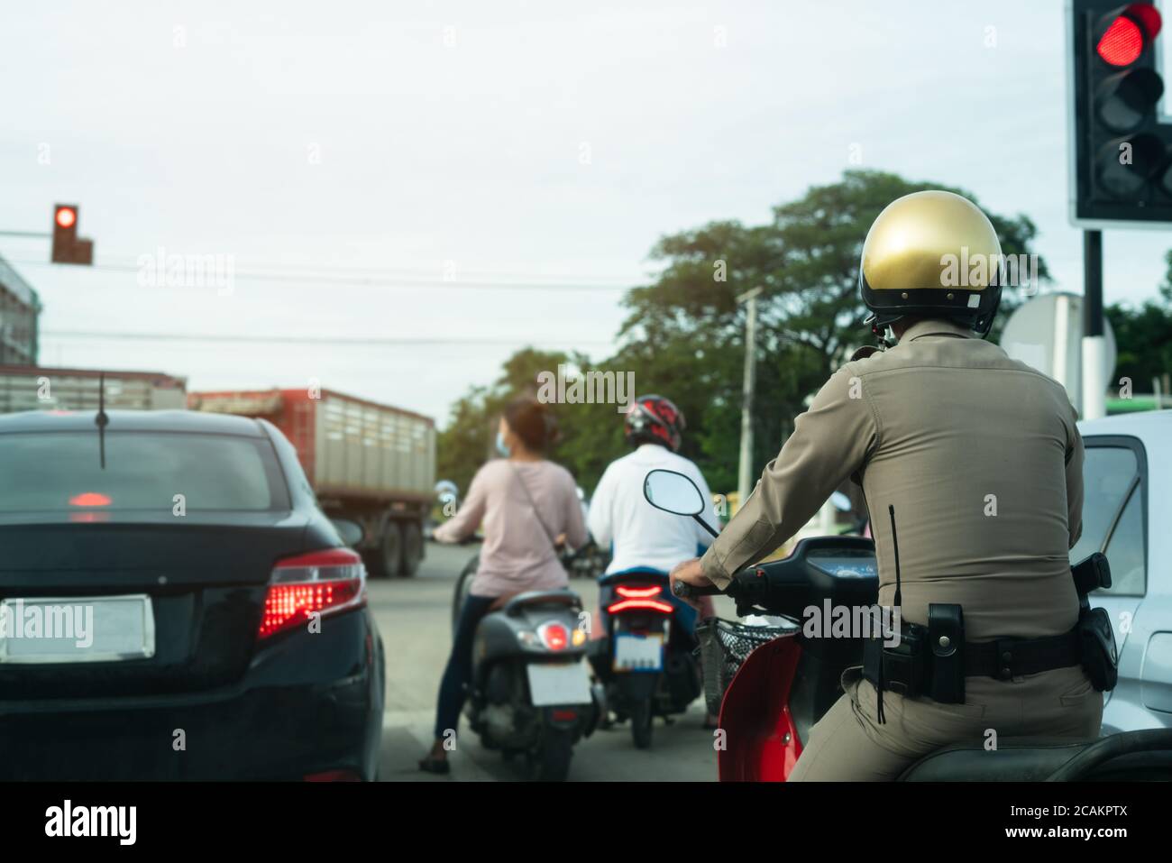 Traffic control with police motorbike hi-res stock photography and ...