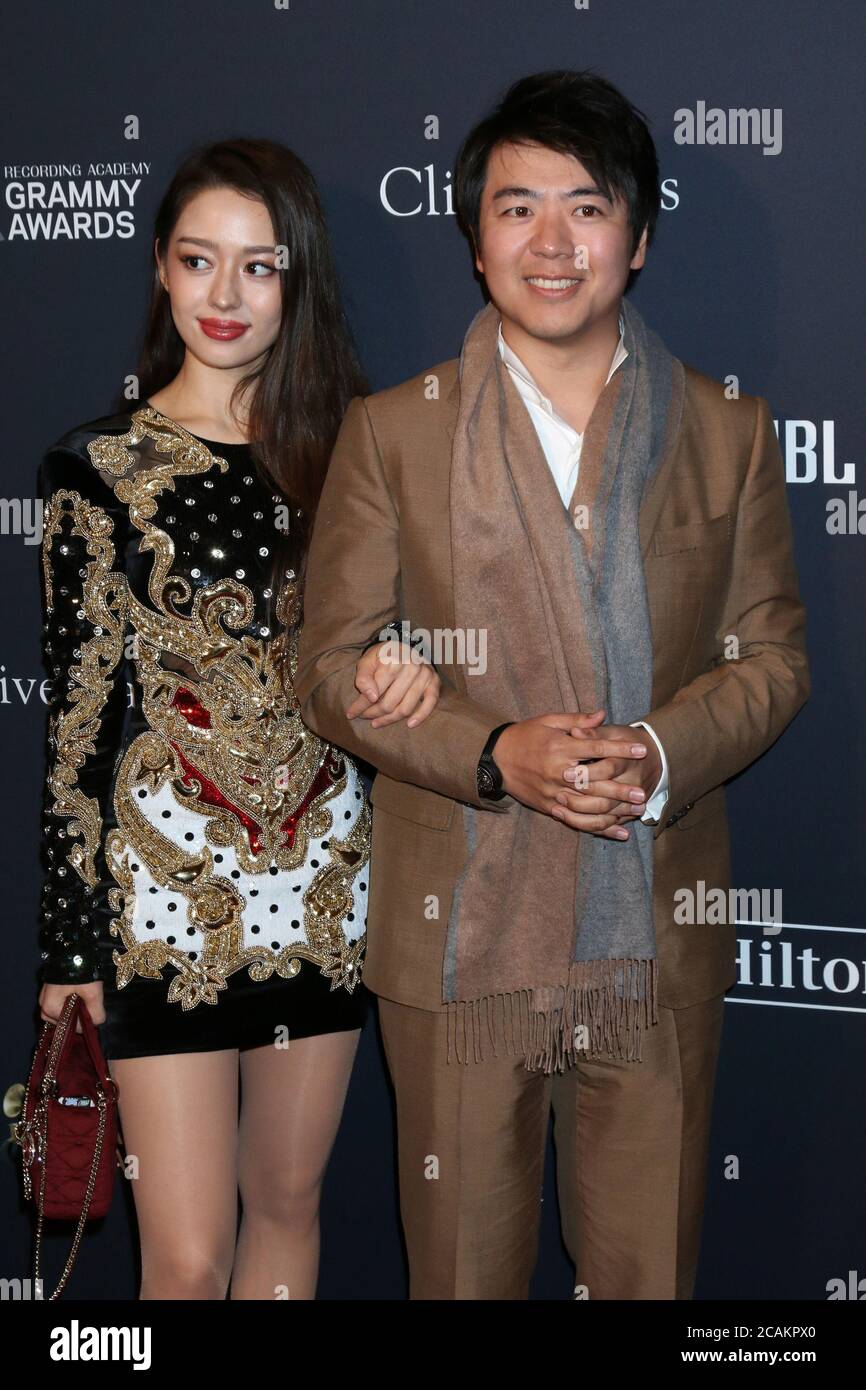 LOS ANGELES - JAN 25: Gina Alice Redlinger, Lang Lang at the Clive ...