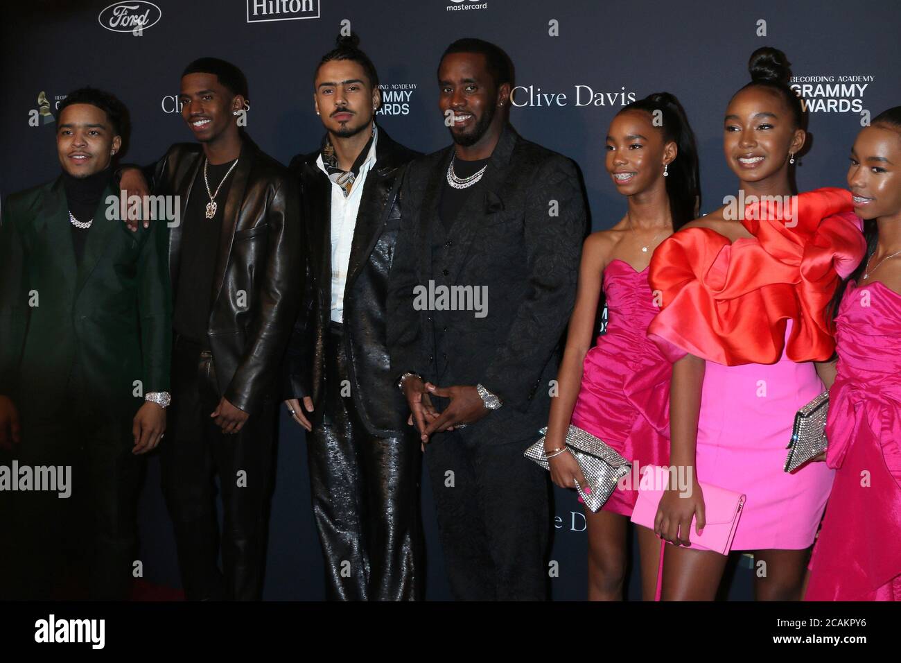 LOS ANGELES - JAN 25: Sean Combs and family at the 2020 Clive Davis Pre ...