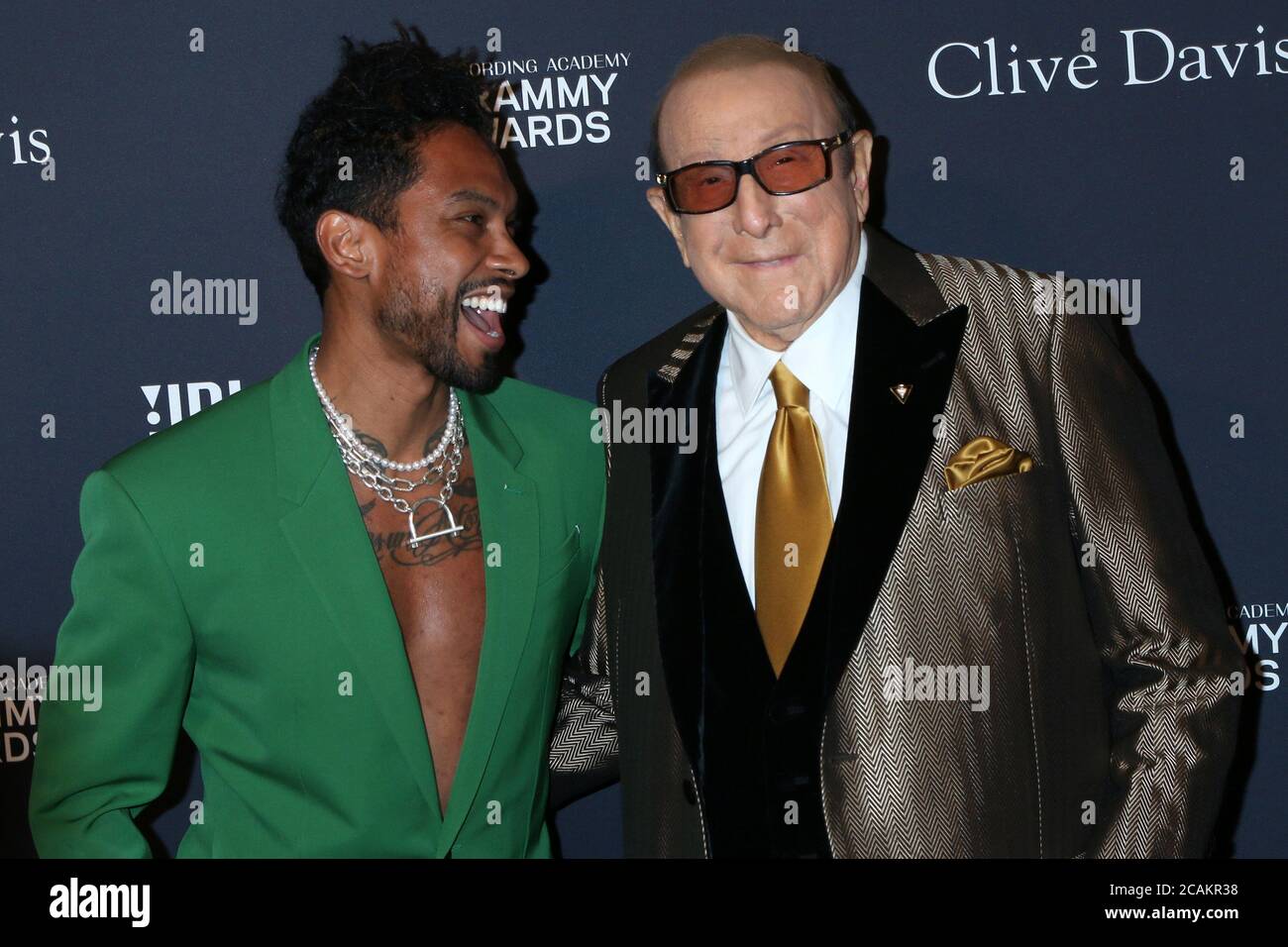 LOS ANGELES - JAN 25: Miguel, Clive Davis at the 2020 Clive Davis Pre ...