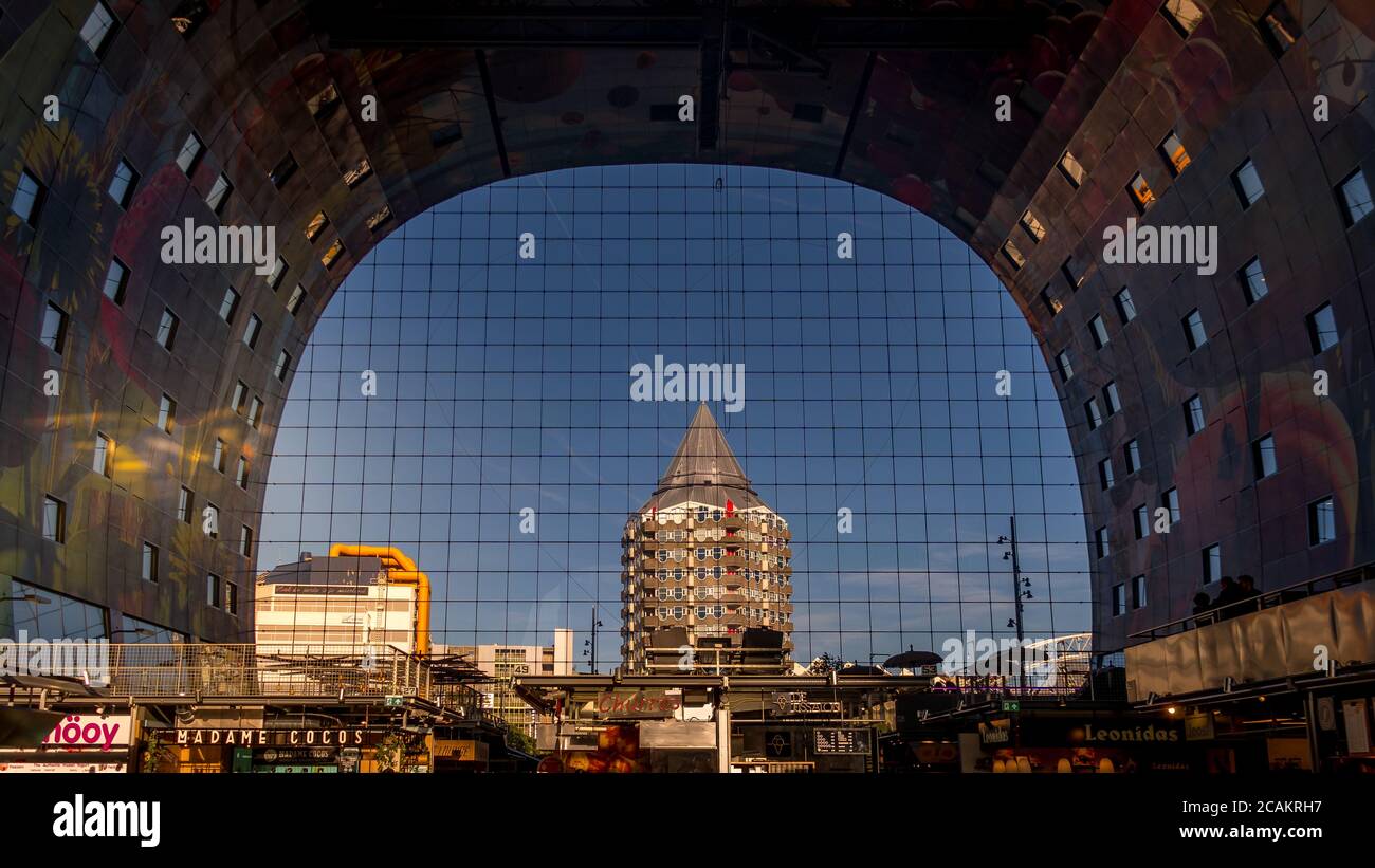 The modern architecture of Market Hall, a multi purpose building with ...