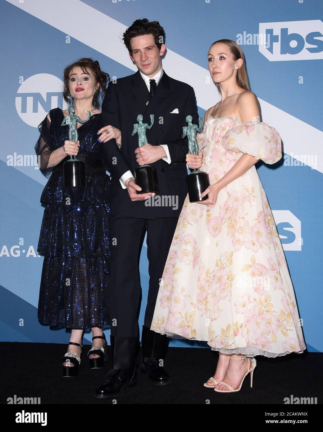 LOS ANGELES - JAN 19: Helena Bonham Carter, Josh O'Connor, Erin Doherty ...