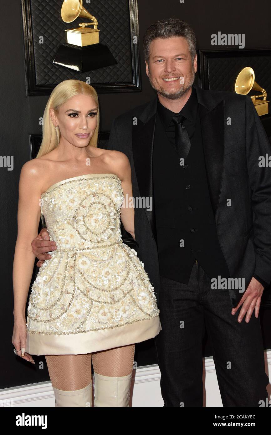 LOS ANGELES - JAN 26: Gwen Stefani, Blake Shelton at the 62nd Grammy ...