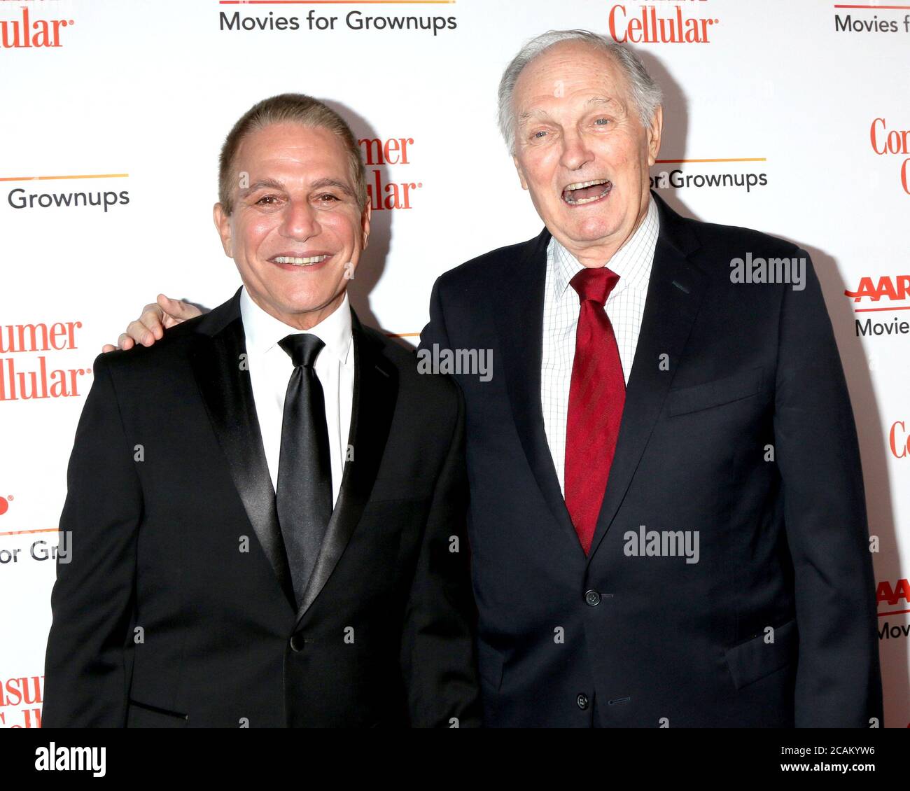 LOS ANGELES - JAN 11: Tony Danza and Alan Alda at the AARP Movies for ...