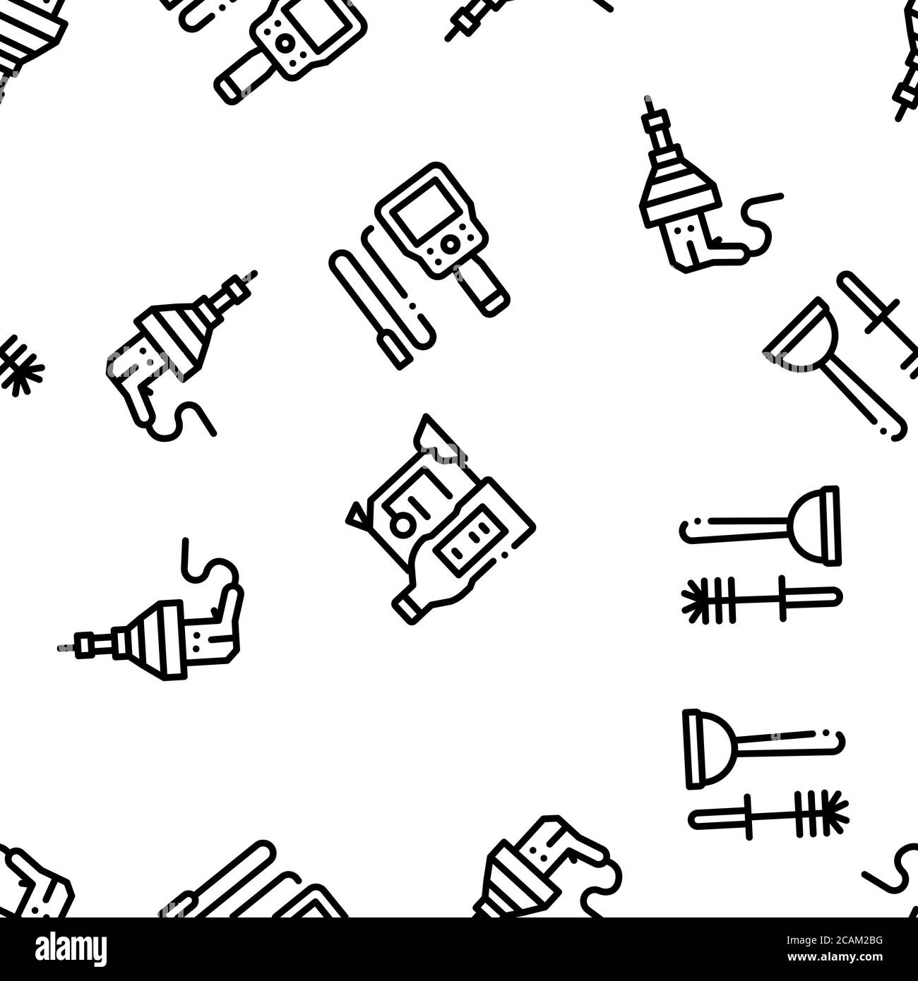 Drain Cleaning Service Seamless Pattern Vector Stock Vector Image & Art ...