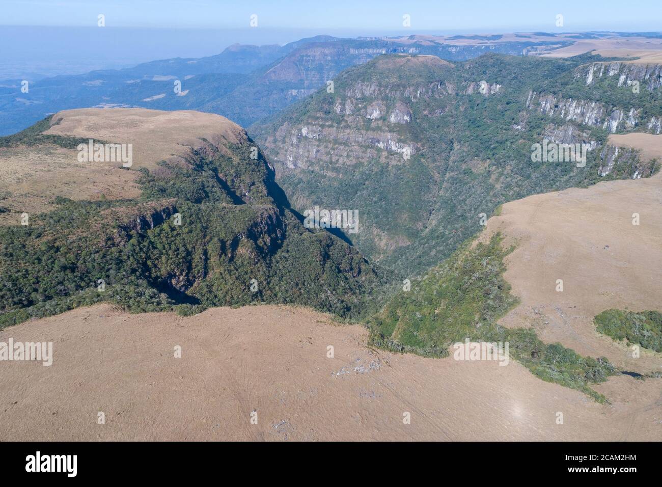 Aerial view of Cambajuva Canyon, Cambara do Sul, RS, Brazil Stock Photo ...
