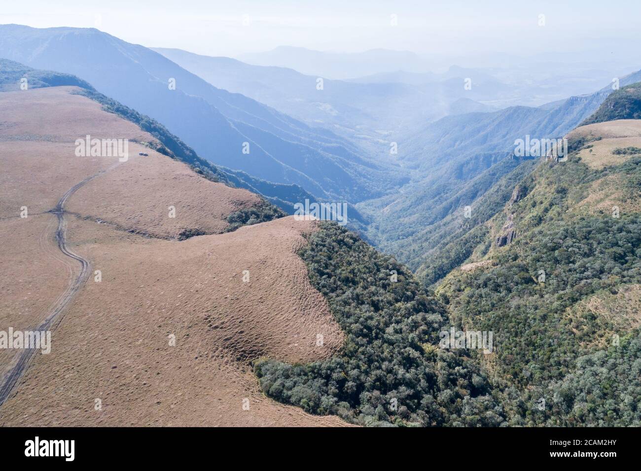 Aerial view of Pinheirinho Canyon, Cambara do Sul, RS, Brazil Stock ...