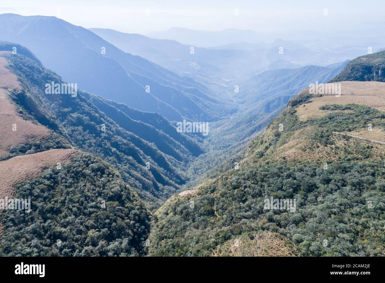 Aerial view of Pinheirinho Canyon, Cambara do Sul, RS, Brazil Stock ...