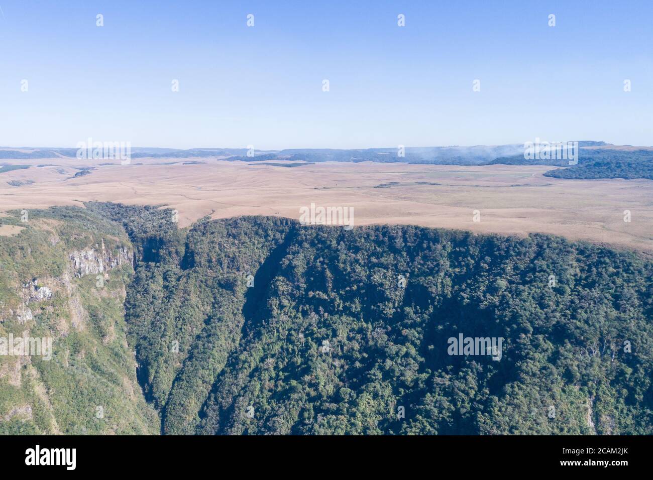Aerial view of Pinheirinho Canyon, Cambara do Sul, RS, Brazil Stock ...