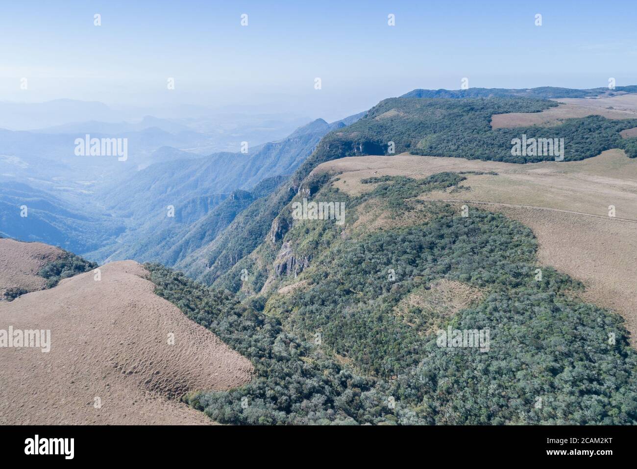 Aerial view of Pinheirinho Canyon, Cambara do Sul, RS, Brazil Stock ...