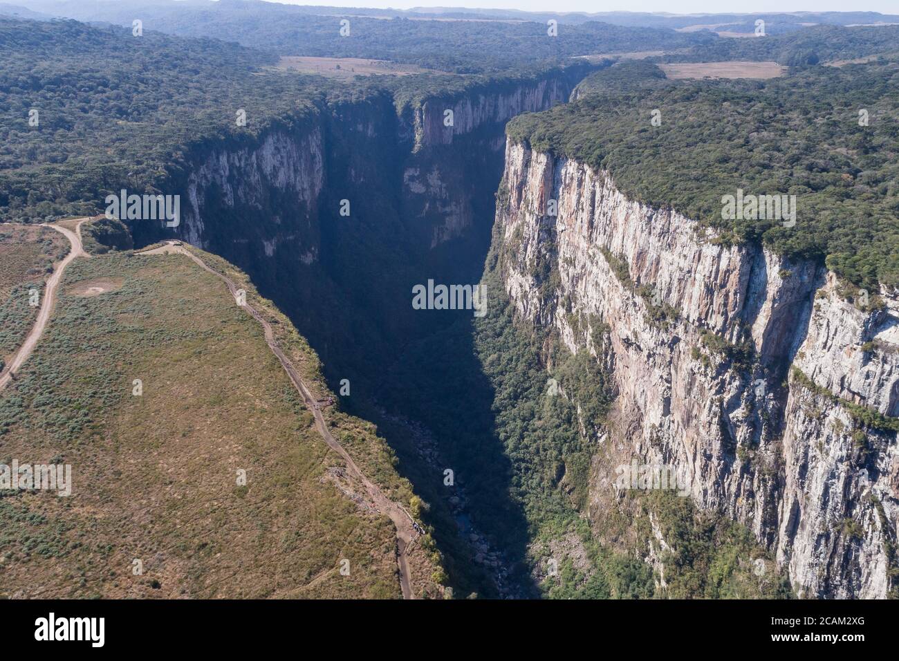 Aerial view of Itaimbezinho Canyon, Cambara do Sul, RS, Brazil Stock ...