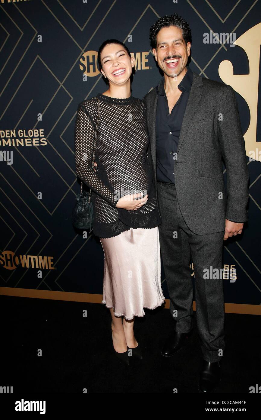 LOS ANGELES - JAN 4: Grace Gail, Adam Rodriguez at the Showtime Golden ...