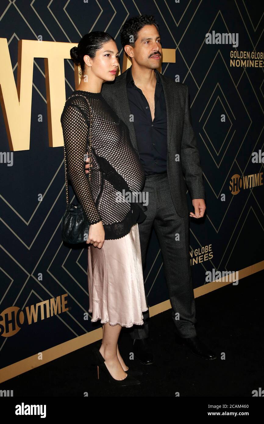LOS ANGELES - JAN 4: Grace Gail, Adam Rodriguez at the Showtime Golden ...