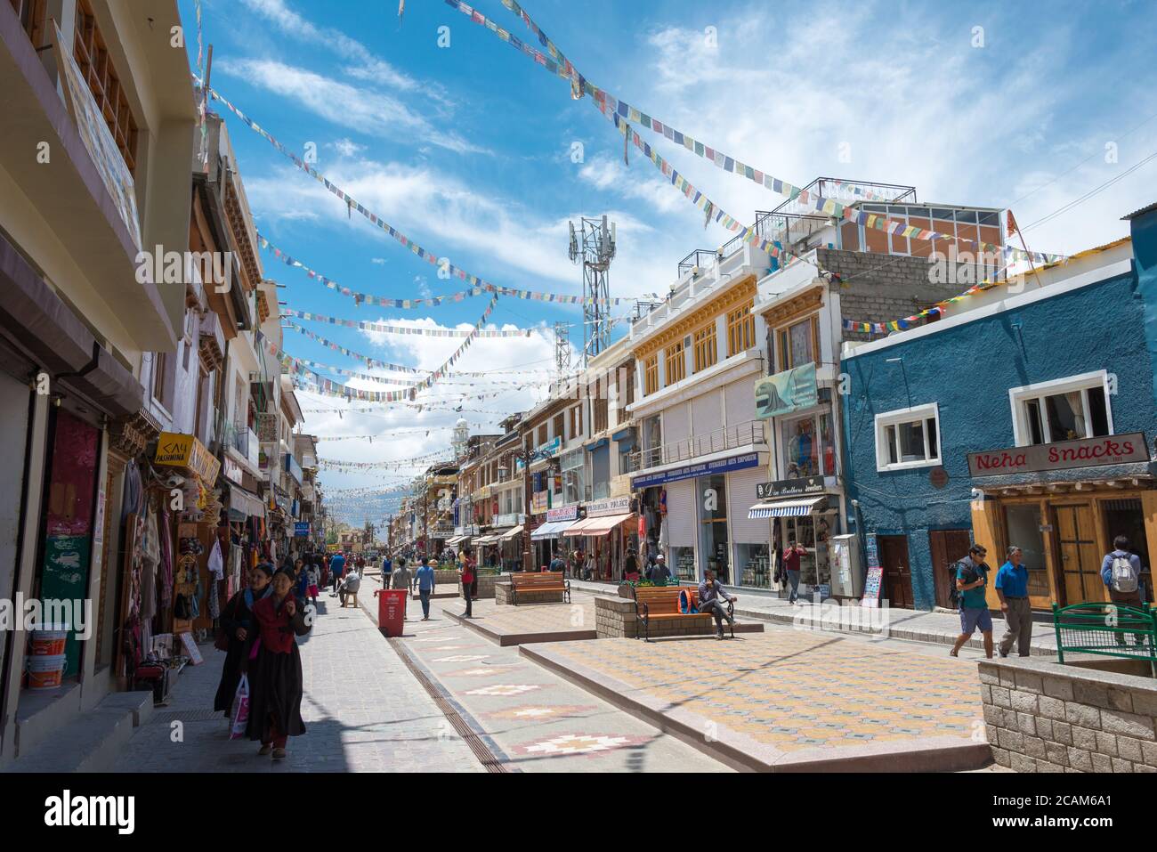 Main bazaar leh ladakh jammu kashmir india hi-res stock photography and ...