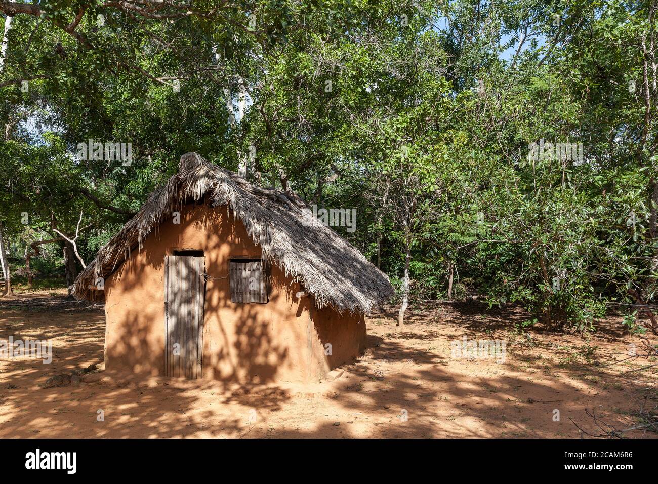 Poor mud house, typical of north of Brazil - Carolina, Maranhao State ...