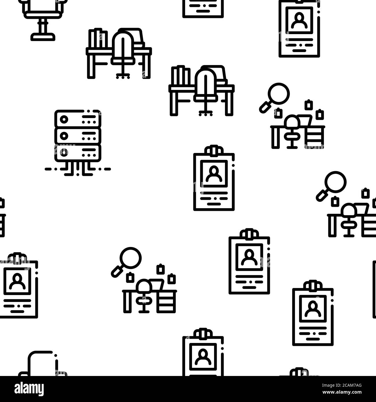 Office And Workplace Seamless Pattern Vector Stock Vector Image & Art ...