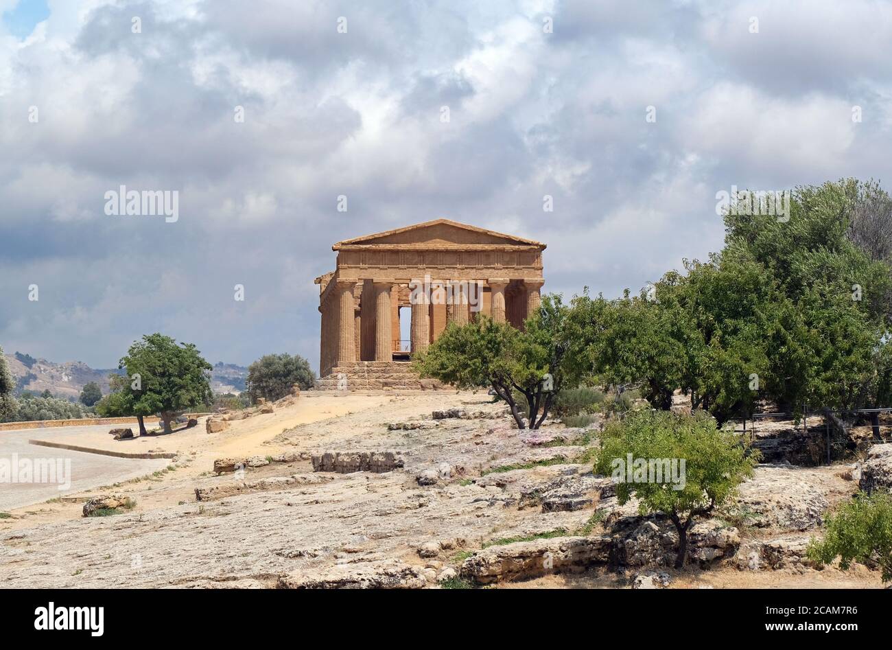 Agrigento Akragas Valley of the Temples - Tempio della Concordia Stock ...