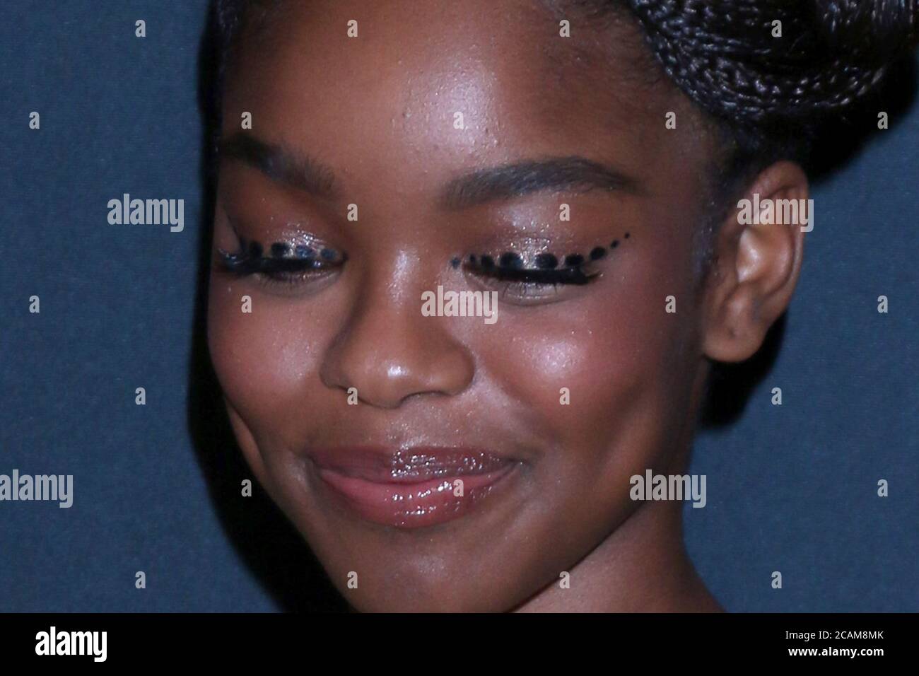 LOS ANGELES - DEC 4: Marsai Martin Eye makeup detail at the 2019 Bounce ...
