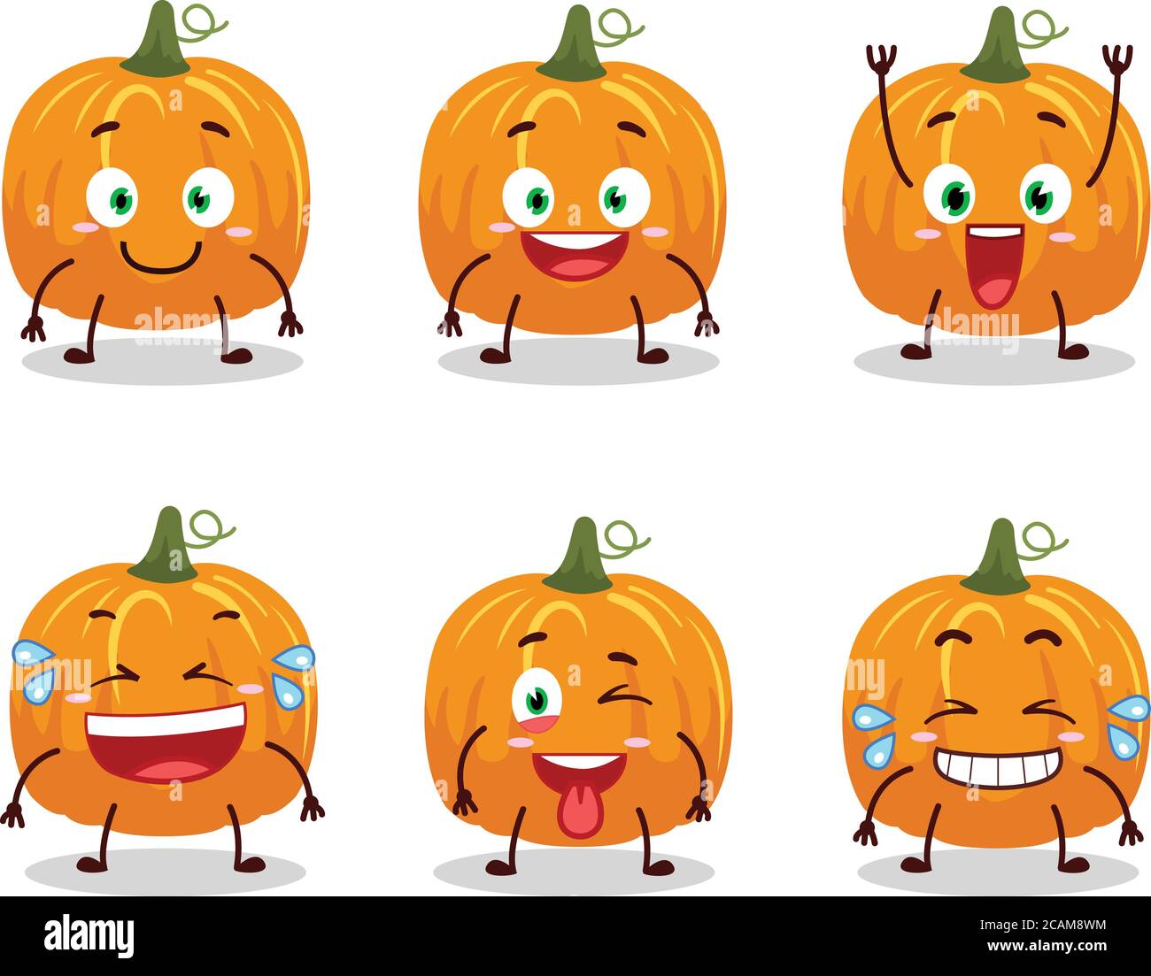Cartoon character of pumpkin with smile expression Stock Vector Image ...