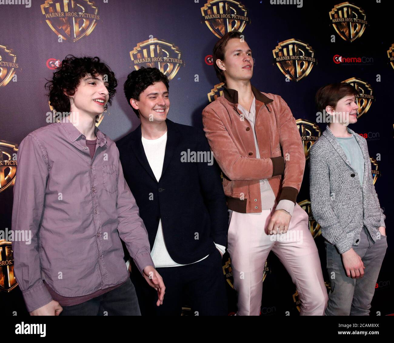 LAS VEGAS - APR 2: Finn Wolfhard, Aneurin Barnard, Ansel Elgort, Oakes ...