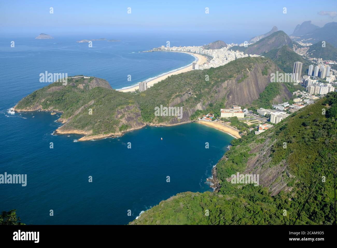 Brazil Rio de Janeiro - View from Sugarloaf Mountain to Red Beach and ...