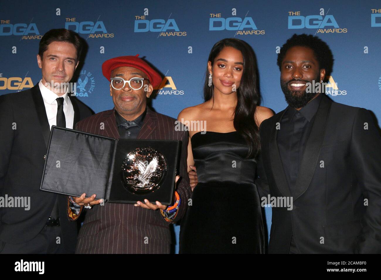 LOS ANGELES - FEB 2: Topher Grace, Spike Lee, Laura Harrier, John David ...
