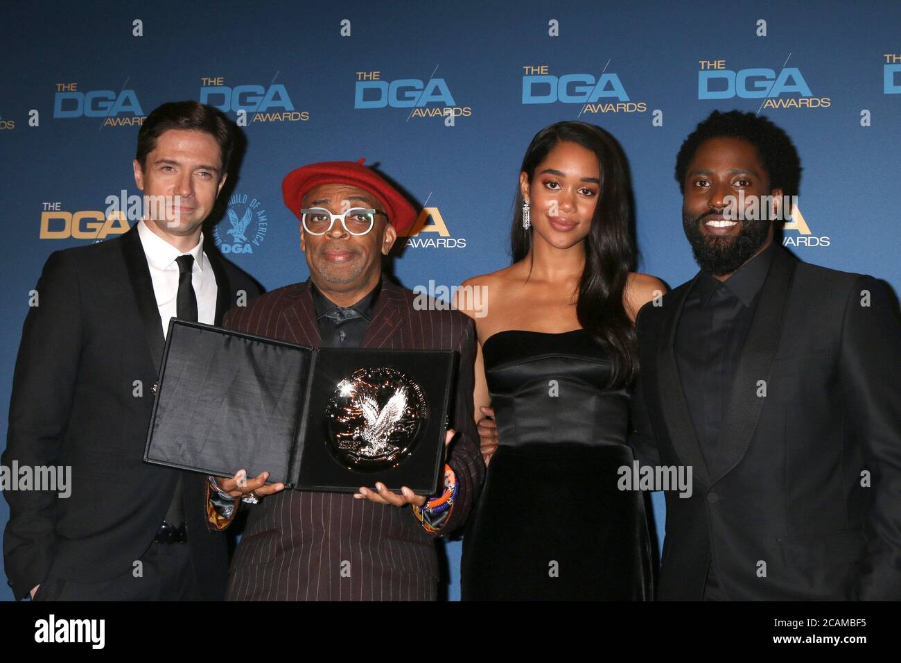 LOS ANGELES - FEB 2: Topher Grace, Spike Lee, Laura Harrier, John David ...